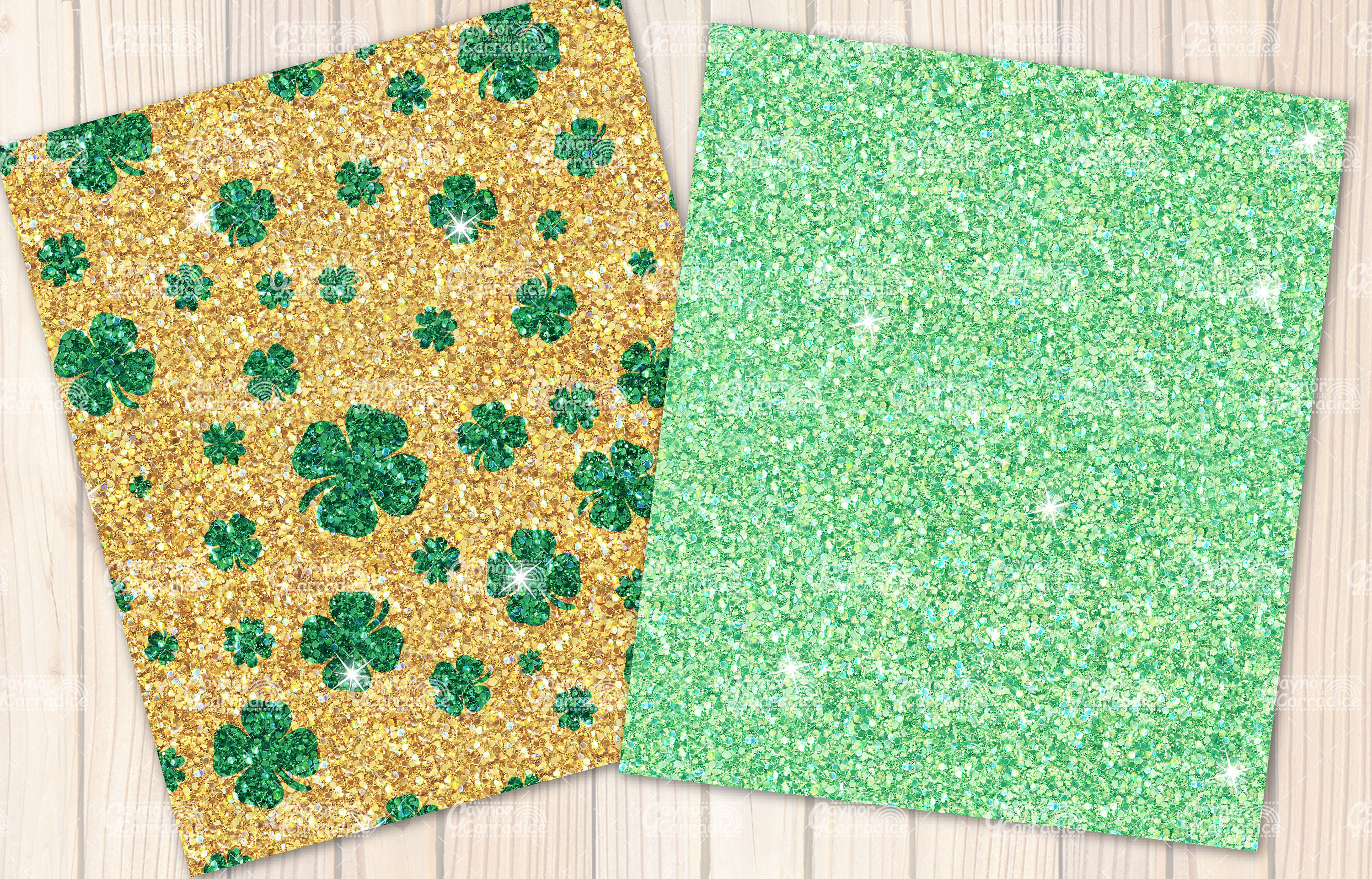 St Patricks Day seamless Glitter backgrounds