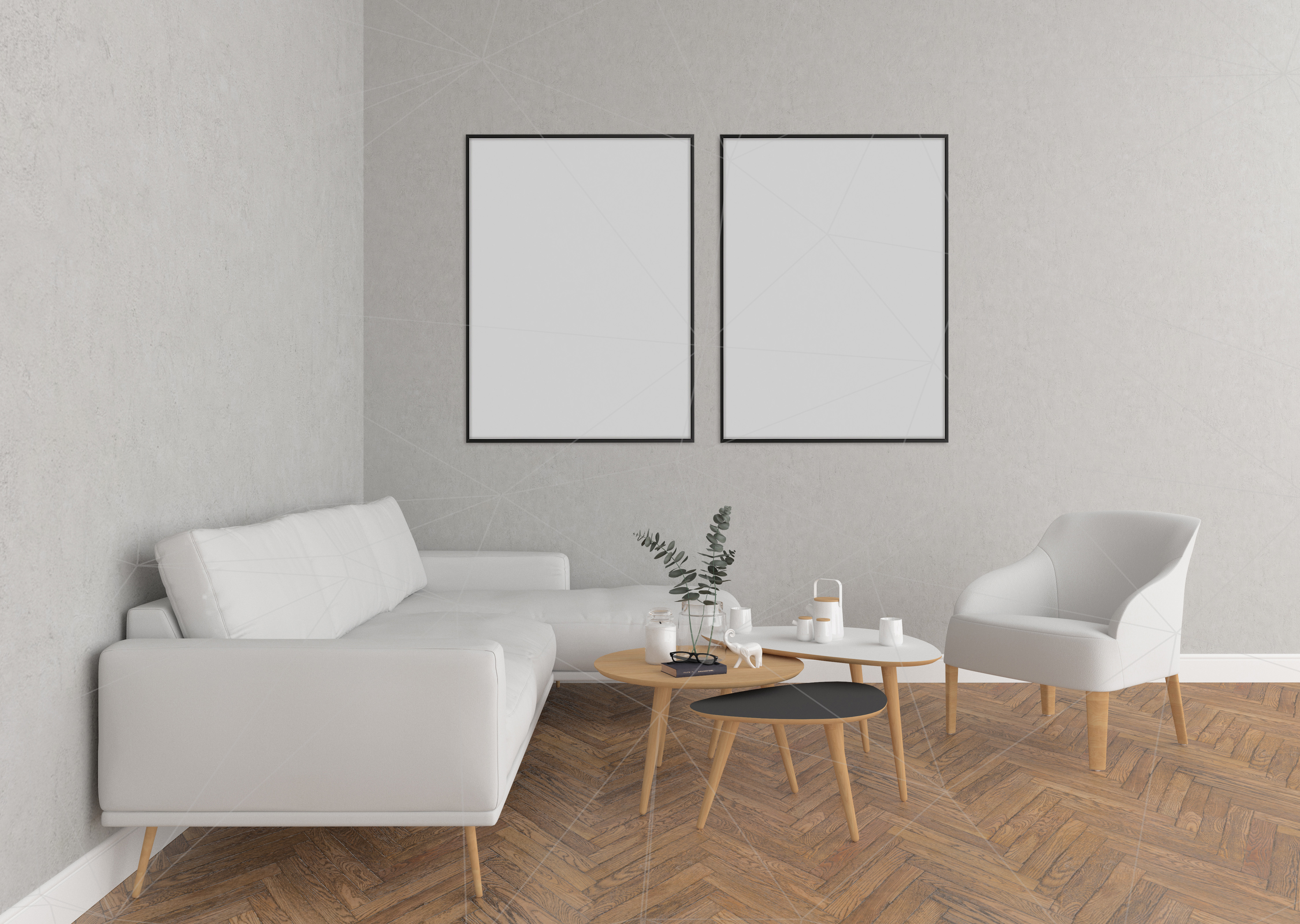 Interior mockup - blank wall mock up