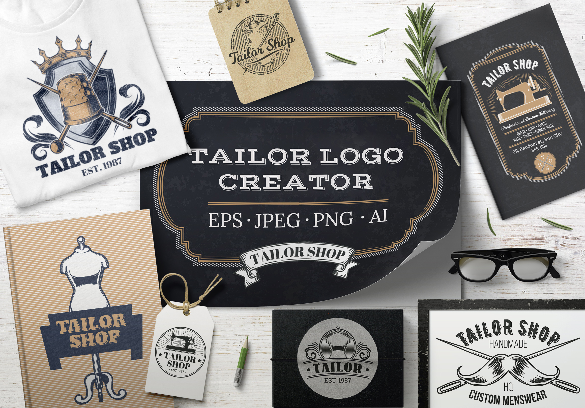 Tailor Logo Creator (55494) | Logos | Design Bundles