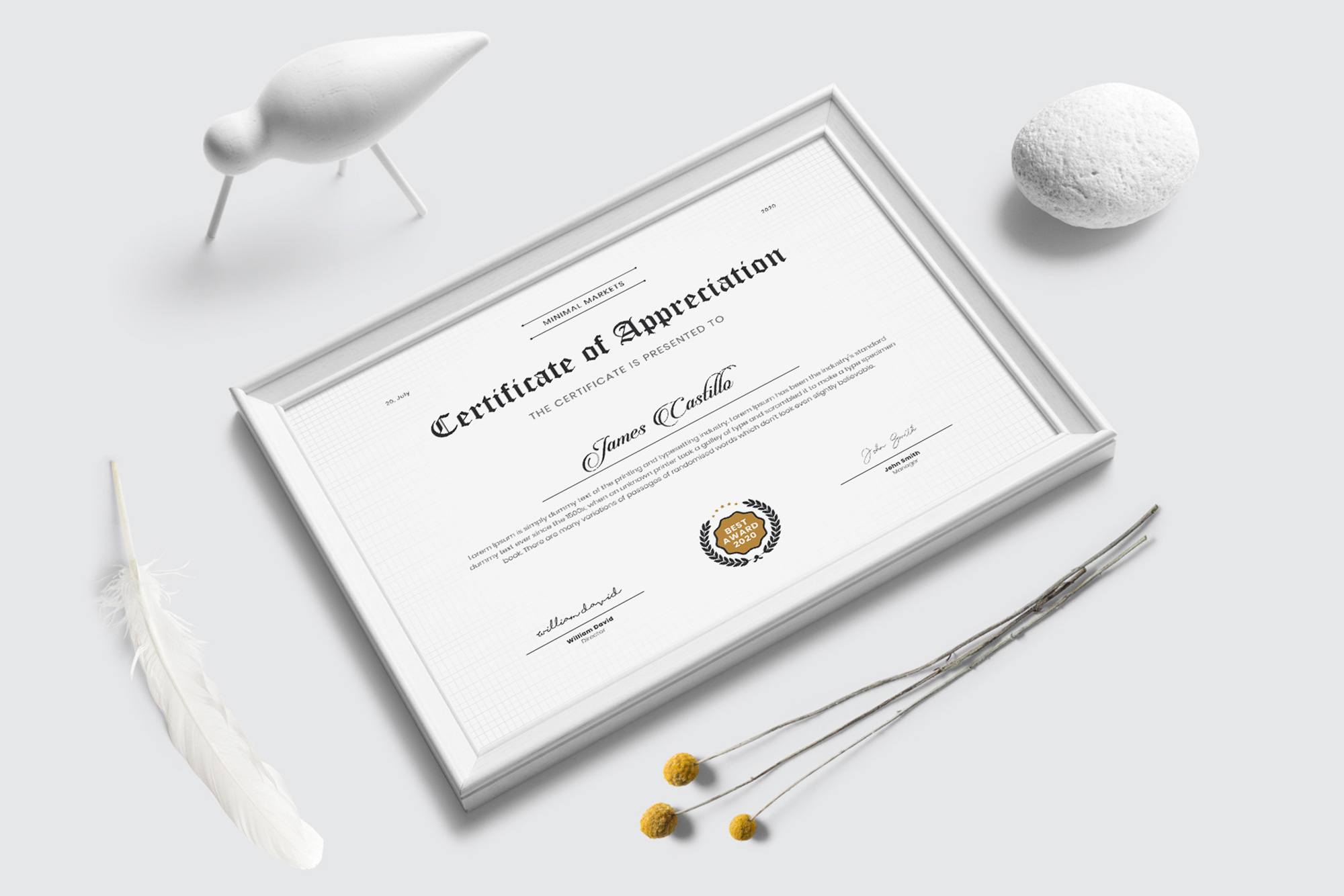 Minimal Certificate Template