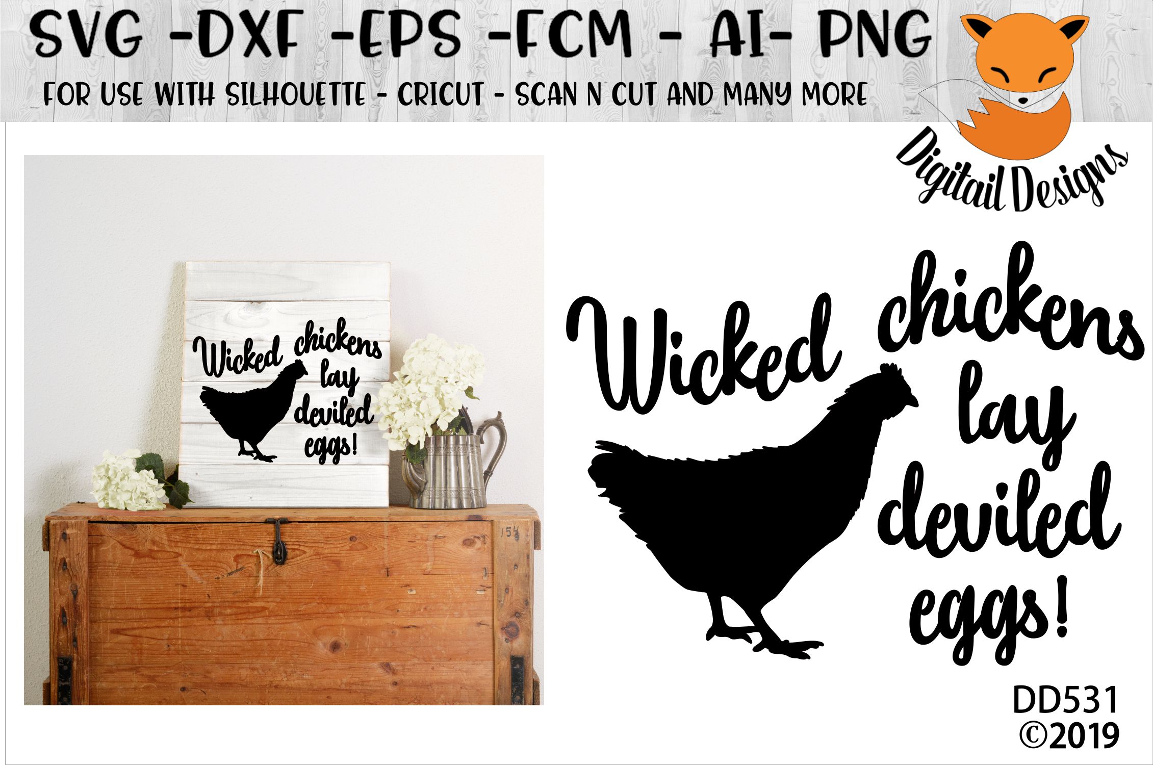 Wicked Chickens Lay Deviled Eggs SVG