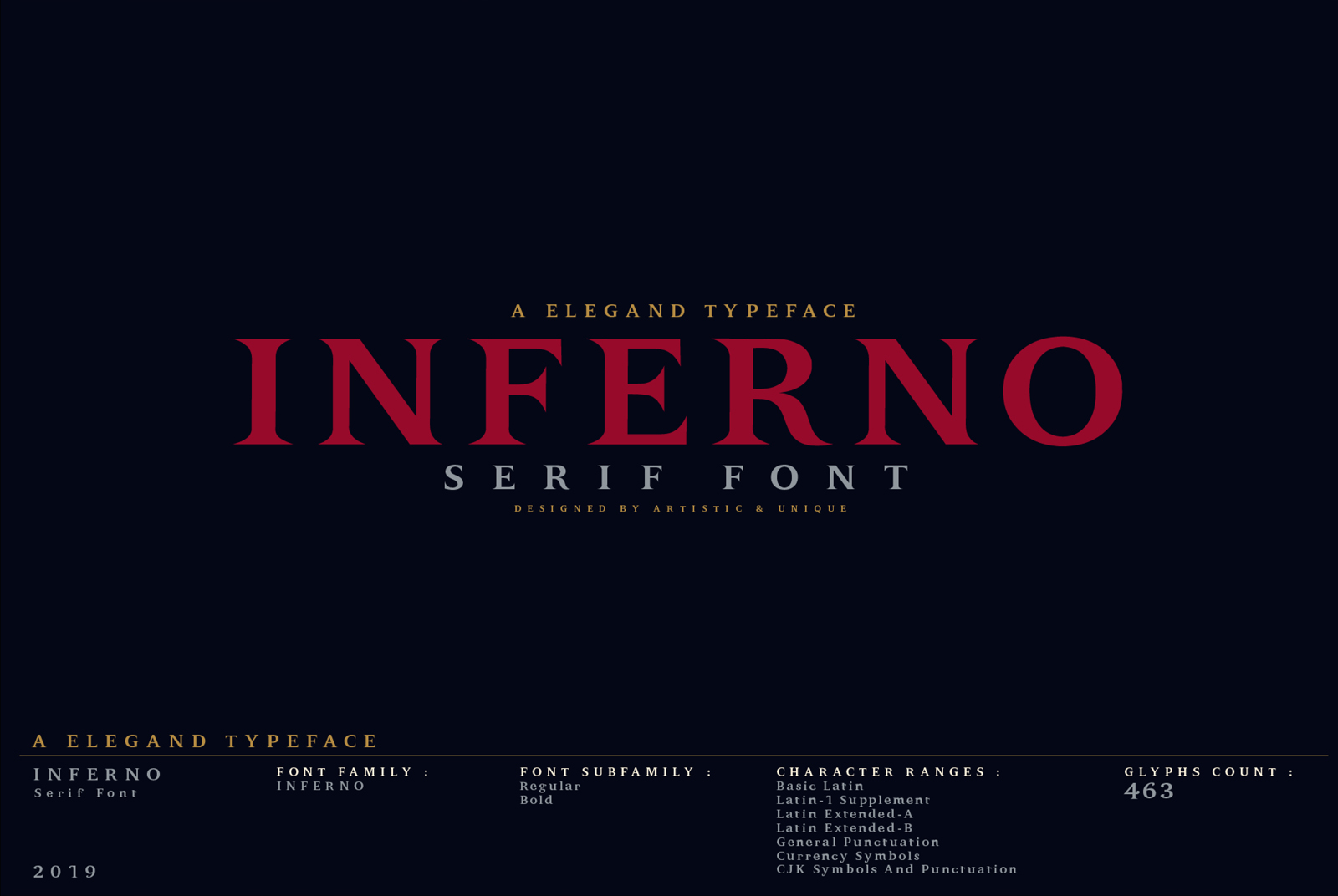 INFERNO Serif font
