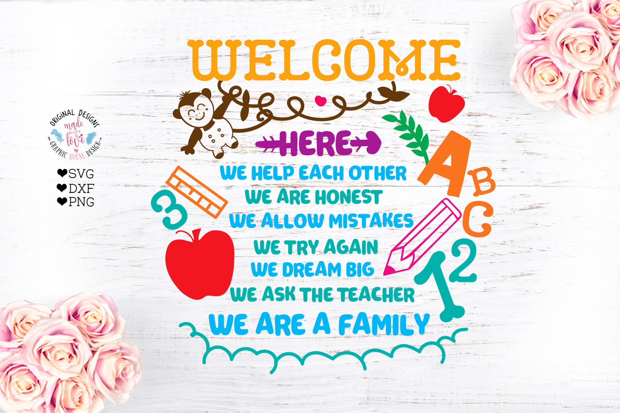 Classroom Rules For Kids Cut File SVG, DXF, PNG (28798) | SVGs | Design ...