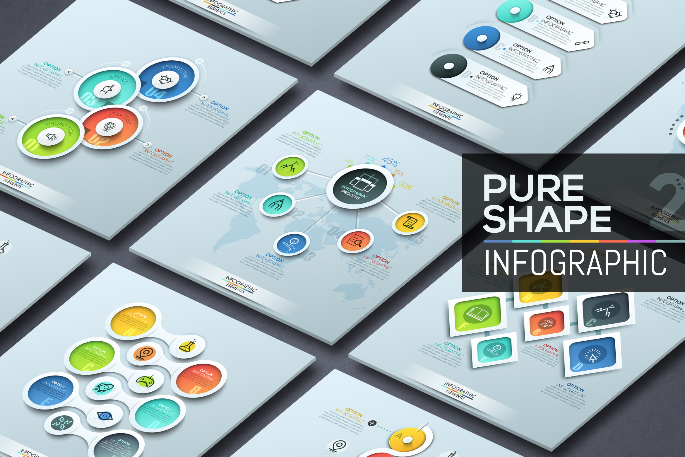 Pure Shape Infographics. Part 2