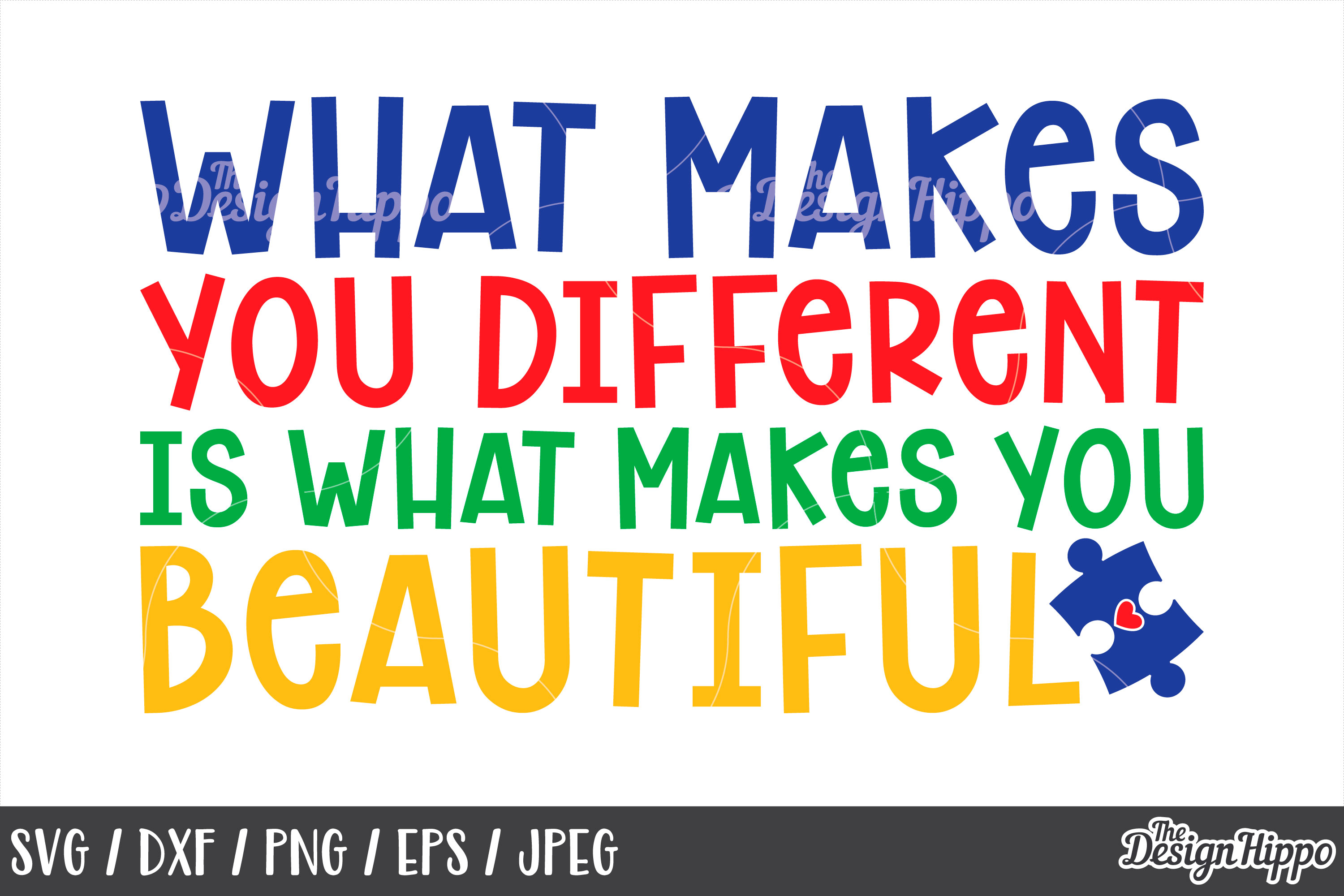 Autism Awareness Inspirational Quote Saying SVG PNG DXF
