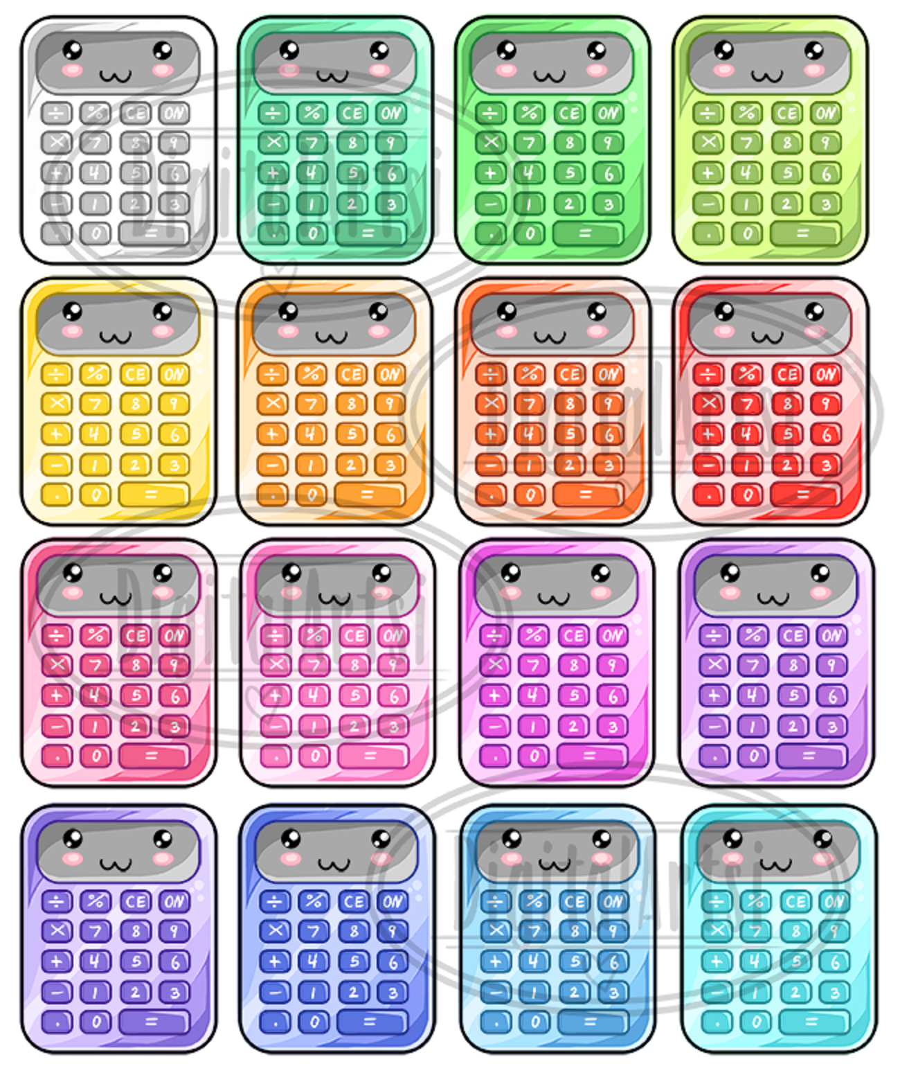 Kawaii Calculator Clipart