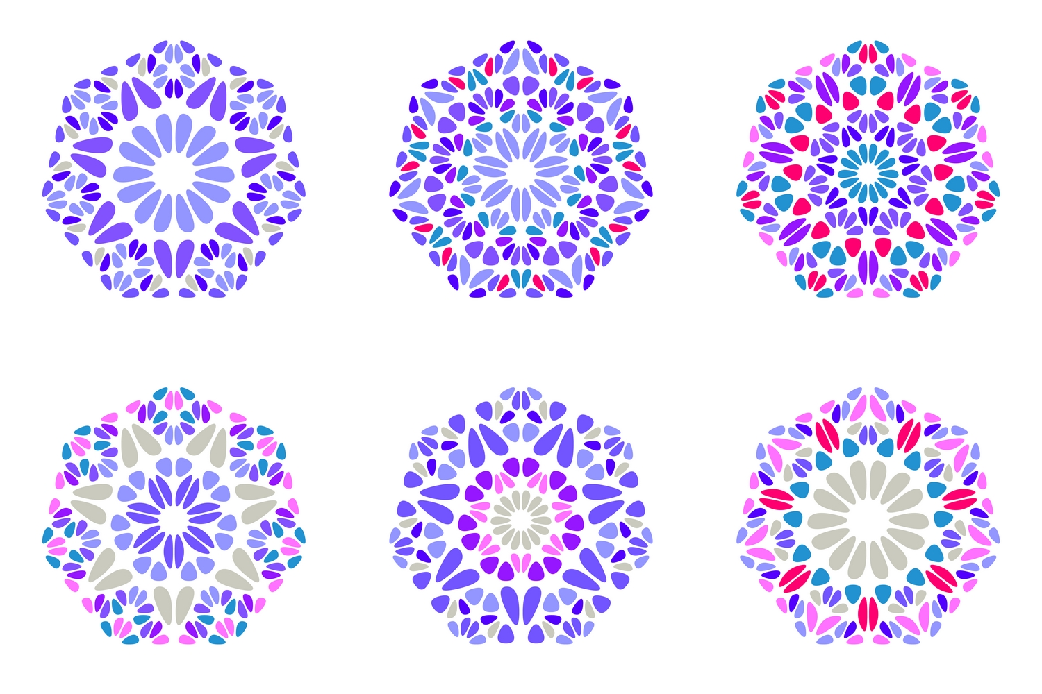 24 Floral Heptagon Logo Designs