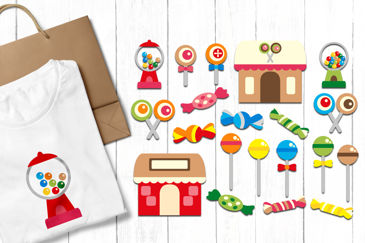 Candy Shop - Sweets and lollipops clip art illustrations (187664 ...