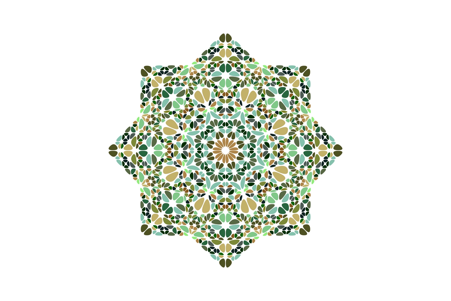 6 Floral Octagram Stars (327210) | Decorations | Design Bundles