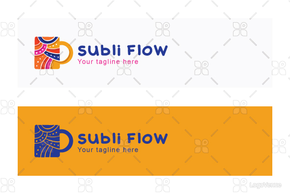 Subli Flow - Sublimation Mug Logo Template (26395) | Logos | Design Bundles