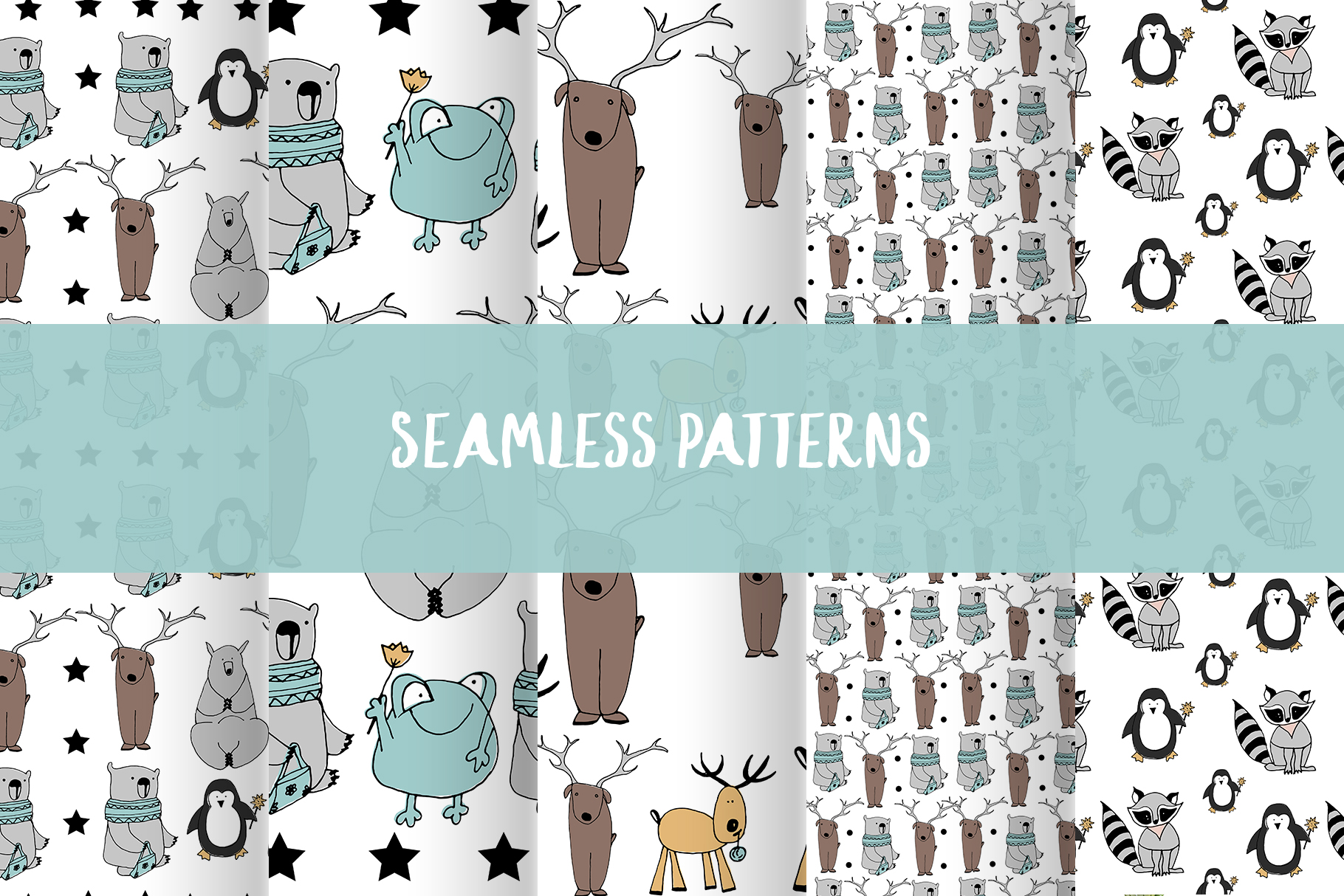 Animals & patterns for baby nursery Cute baby illustrations (137964 ...