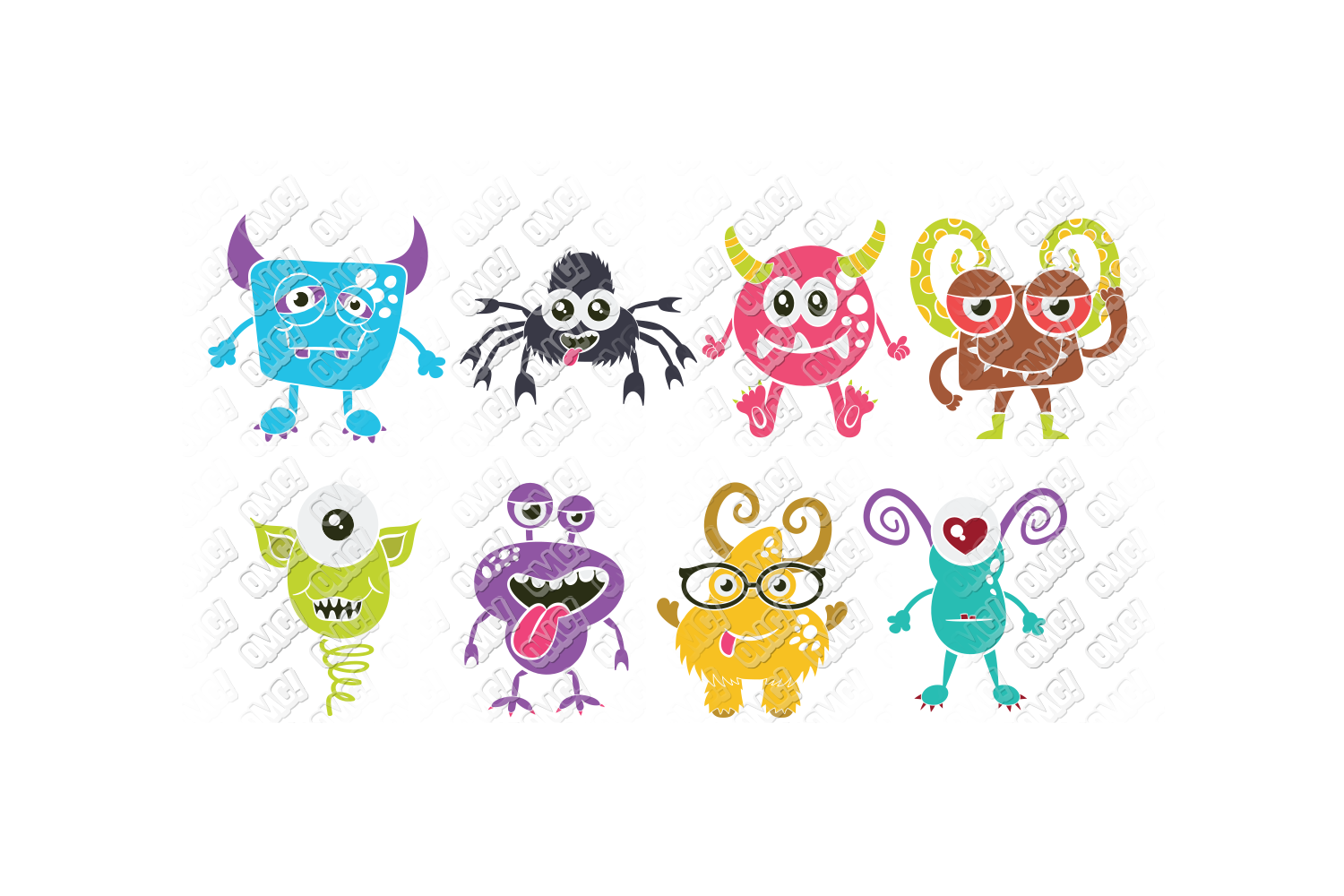 Monster SVG Bundle Halloween in SVG, DXF, PNG, EPS, JPEG (138612) | Cut ...