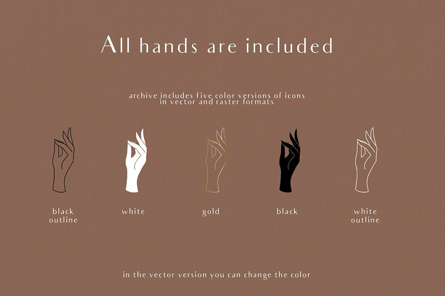 Hands set, PNG, SVG