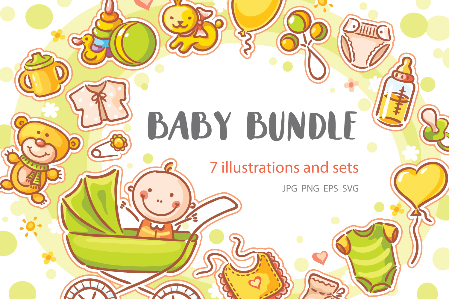 Baby clipart bundle (118398) | Illustrations | Design Bundles