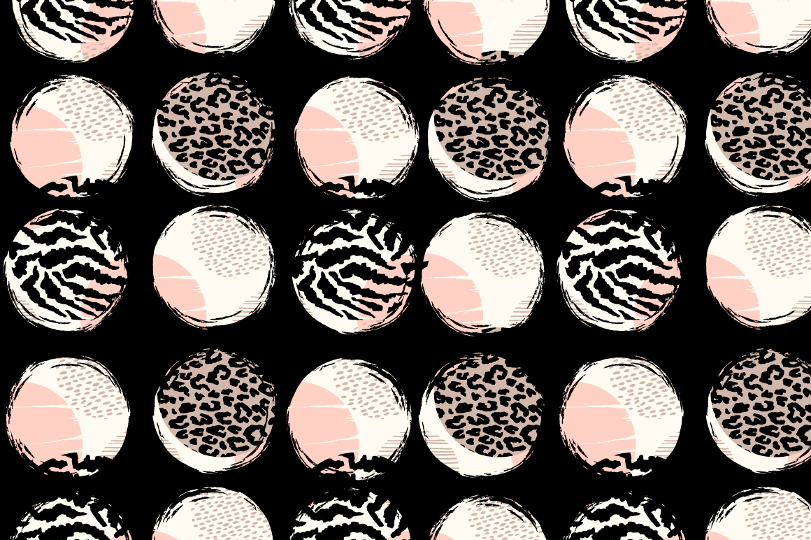8 abstract geometric animal patterns
