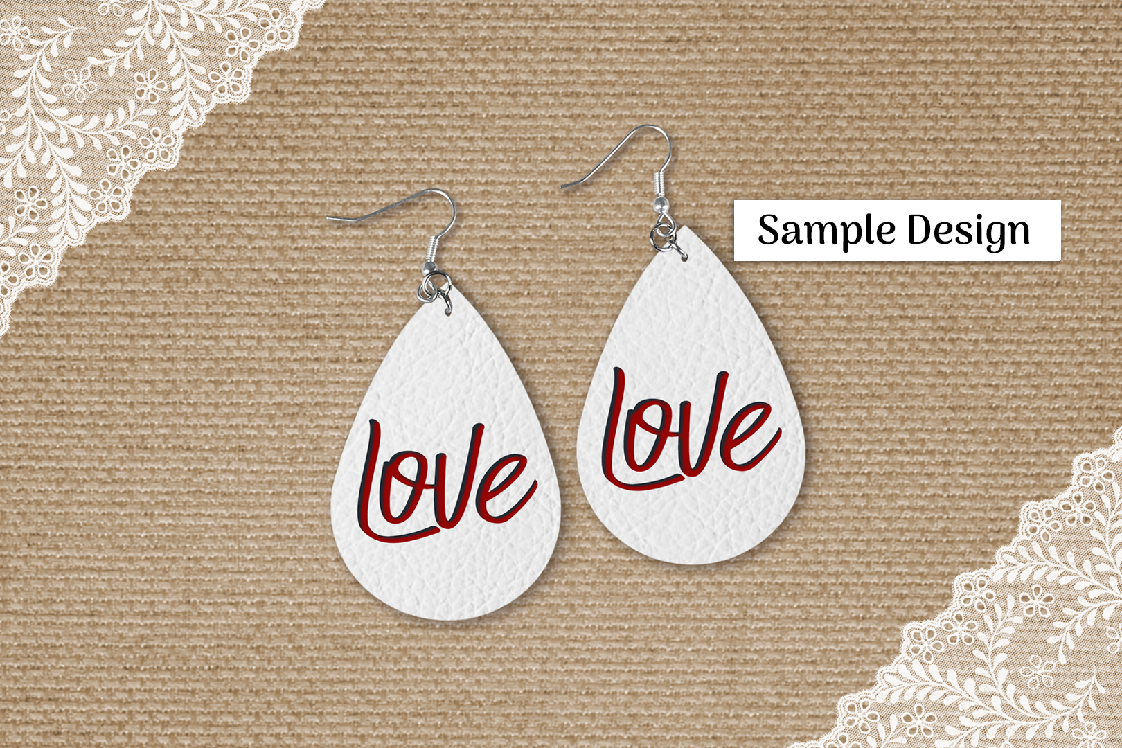 Vinyl Earring Mockup Set, PSD & JPG, for SVG or Sublimation (293226 ...