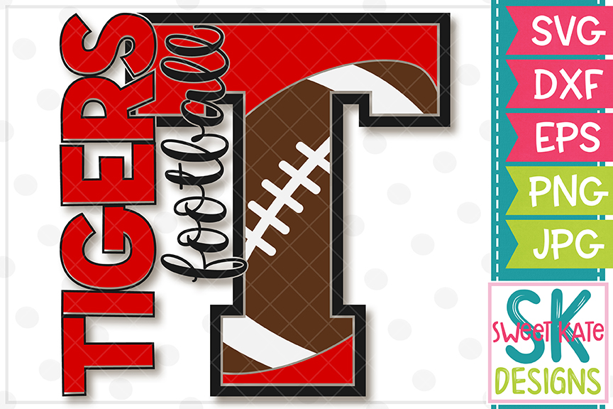 T Tigers Football SVG DXF EPS PNG JPG (130279) | SVGs | Design Bundles