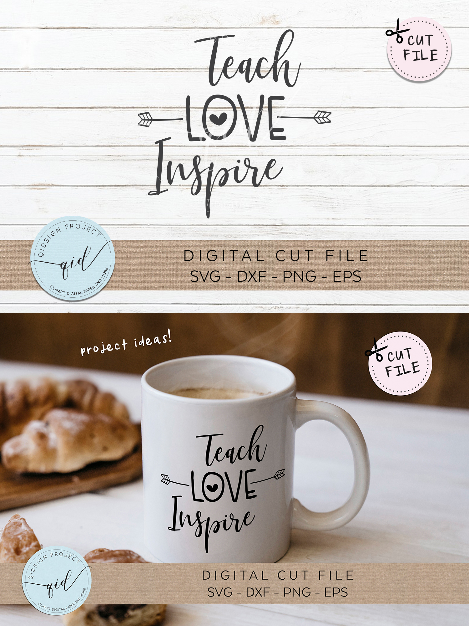 Teach love inspire, SVG DXF PNG EPS (239923) | Cut Files | Design Bundles