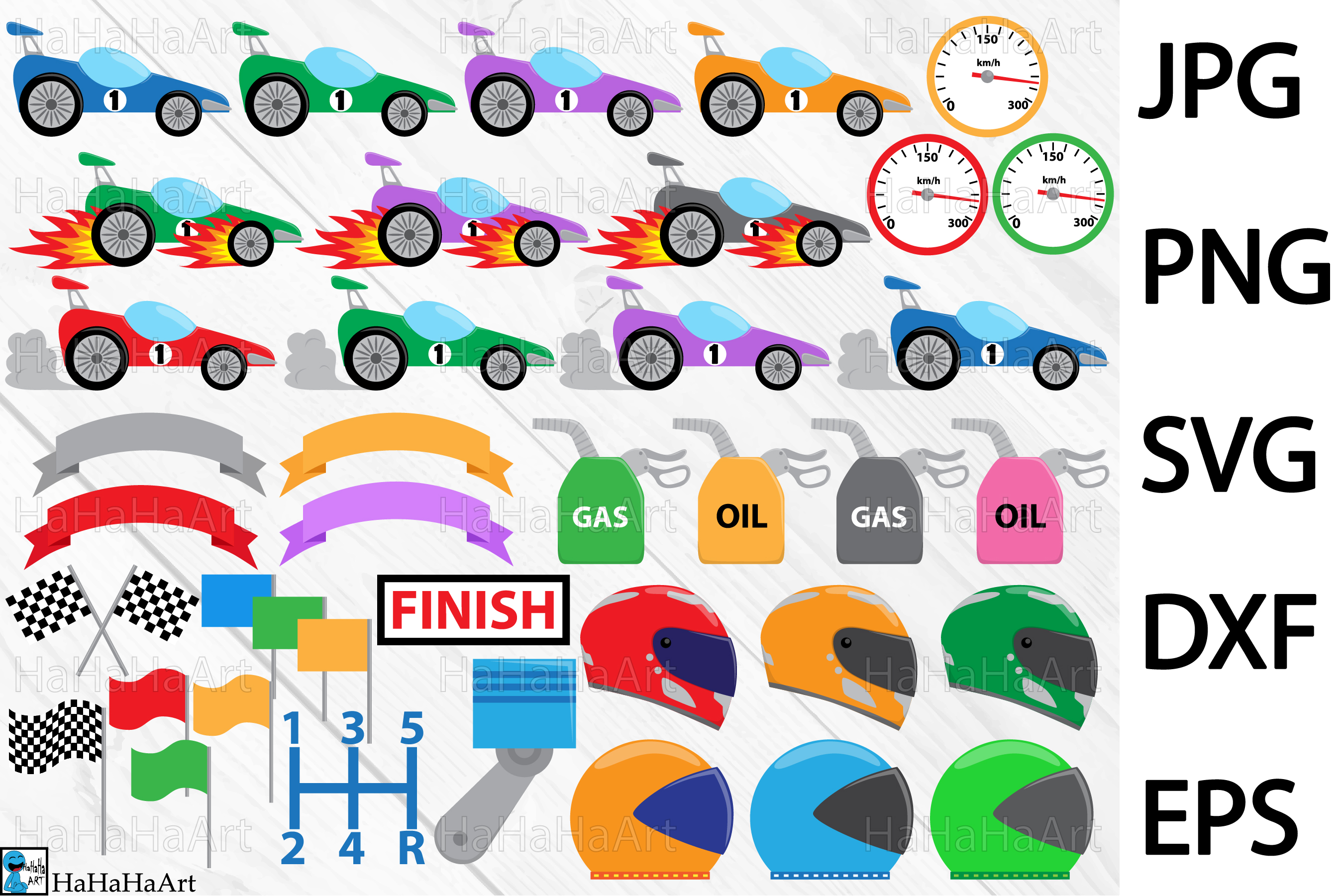 Race Car Designs - Clip art / Cutting Files - 79c