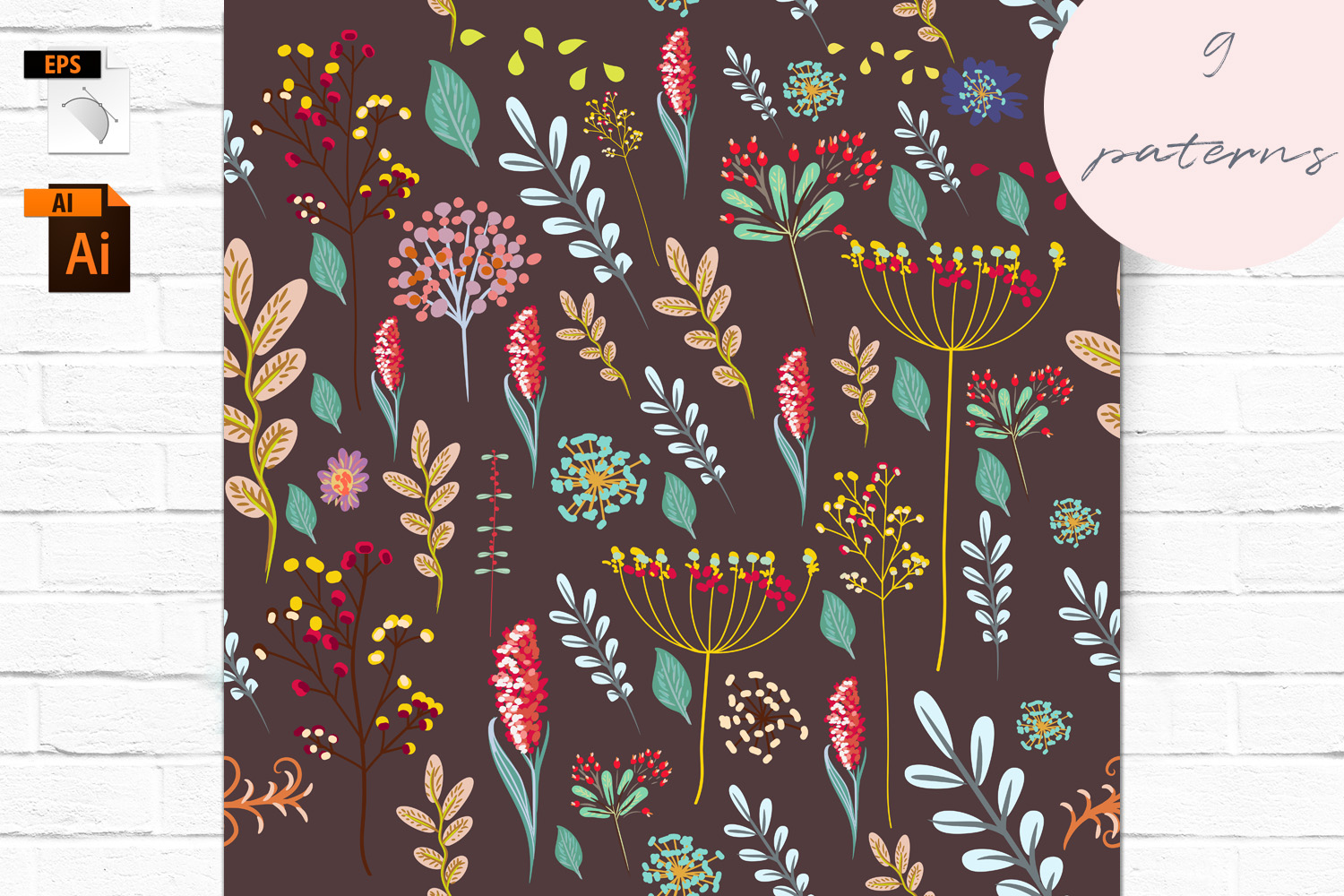 Rustic vector seamless patterns