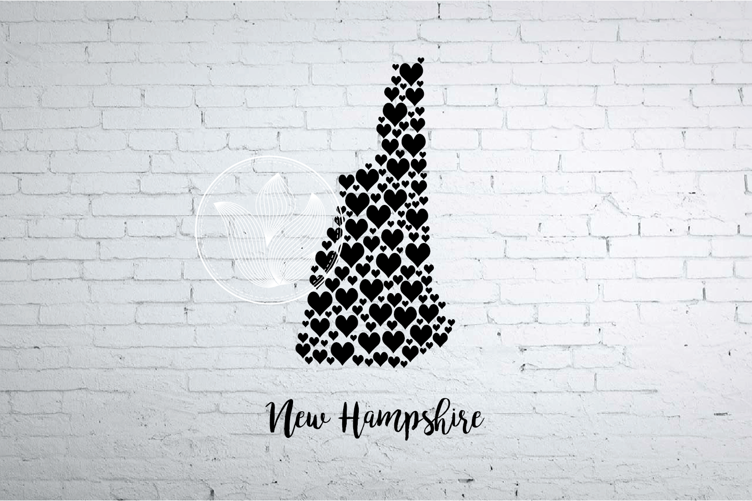 New Hampshire heart map jpg, png, eps, svg, dxf, pdf (314805 ...