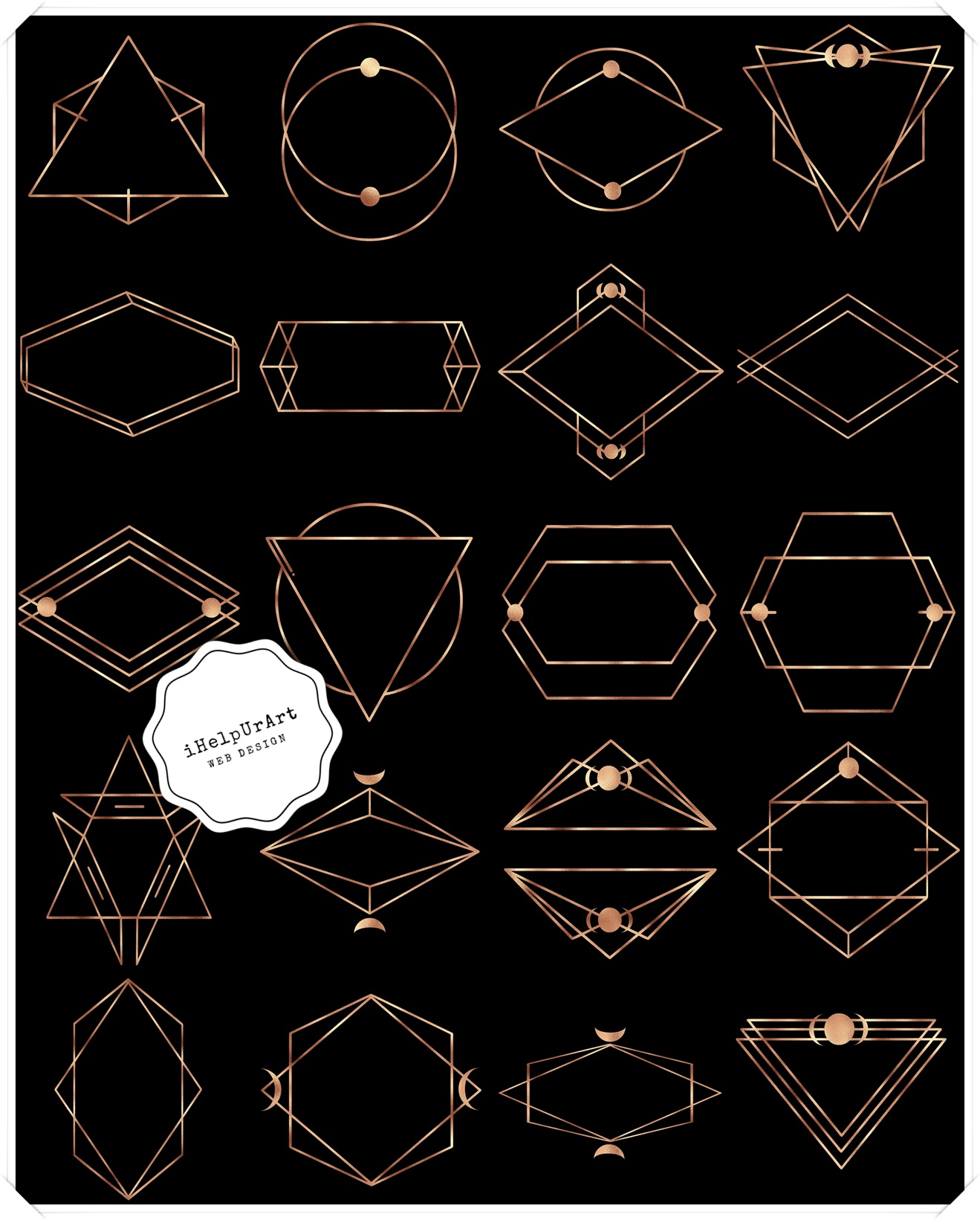 Geometric Frames Clipart - Gopper Digital Frames