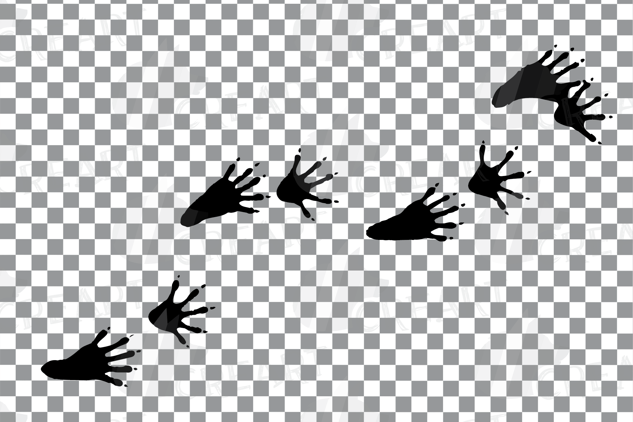 Animal Tracks, Woodland Animals footprints Clipart pack (109435 ...