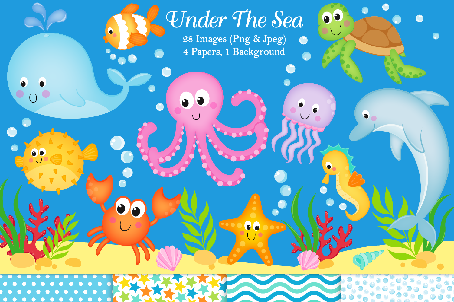 Under the sea clipart, Under the sea graphics & illustration
