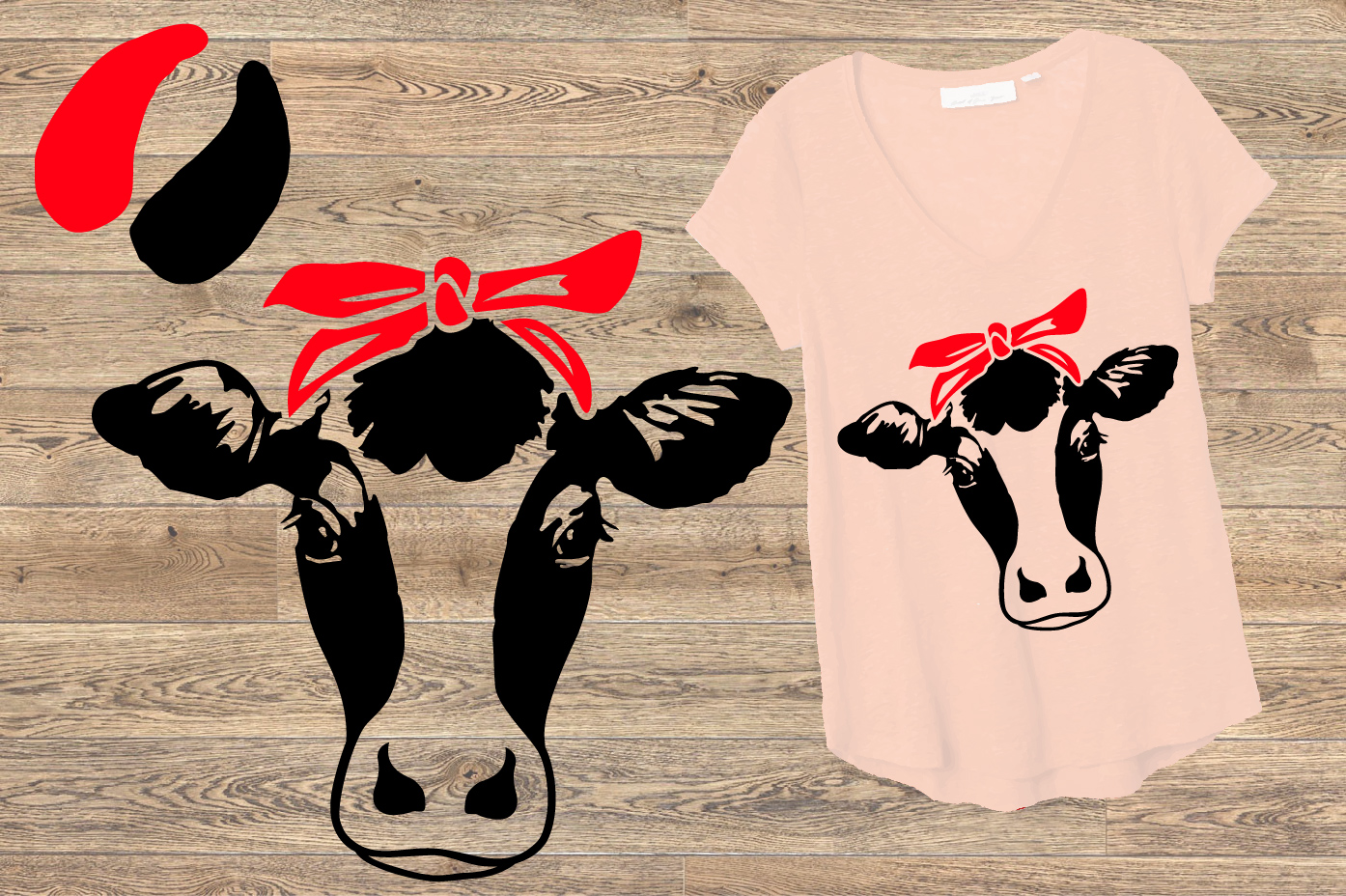 Cow Head whit Bandana SVG, cowboy western Farm Milk 776S