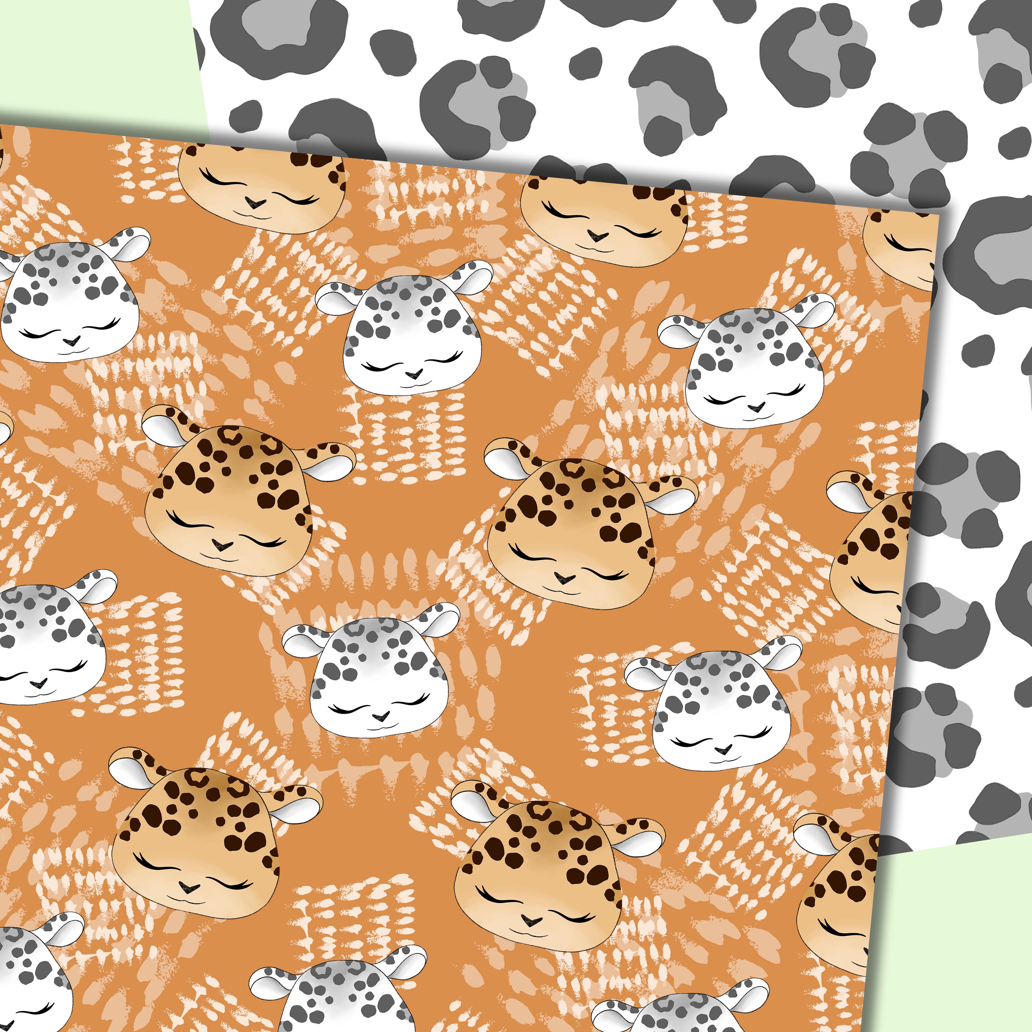 Wild cats patterns (98826) | Patterns | Design Bundles