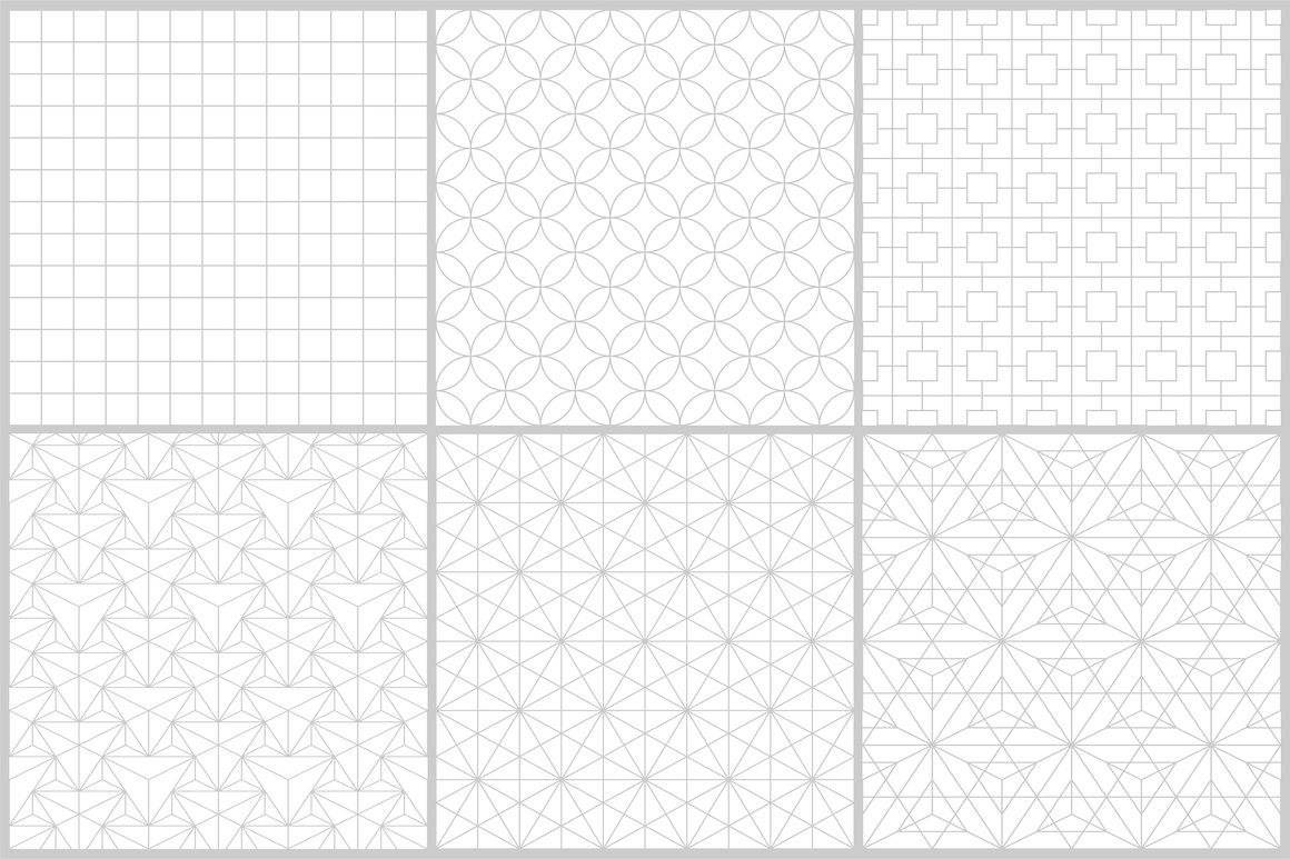 Geometric seamless oriental patterns (259249) | Patterns | Design Bundles