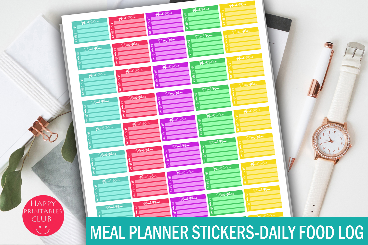 Meal Planner Stickers- Daily Food Log Stickers-Meal Planning