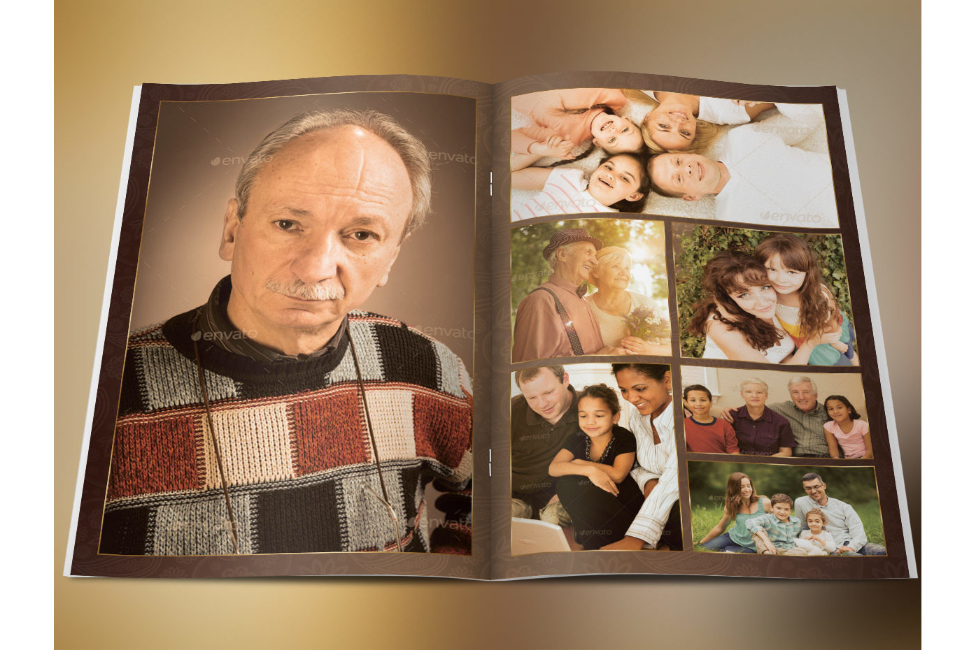 Funeral Program Gold Backgrounds