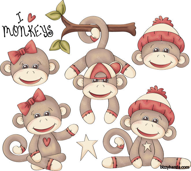 Monkey Business 1 Clip Art (79220) | Illustrations | Design Bundles