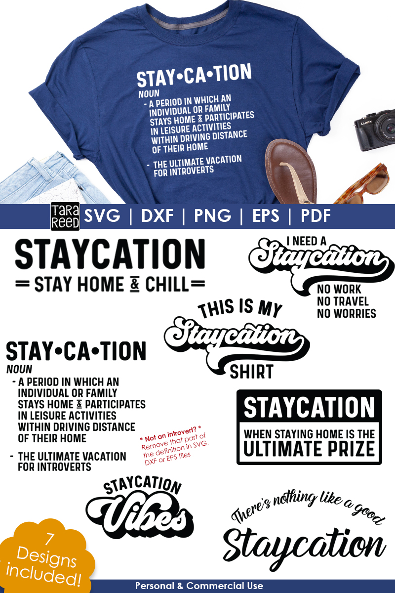 Staycation - Vacation SVG and Cut Files for Crafters