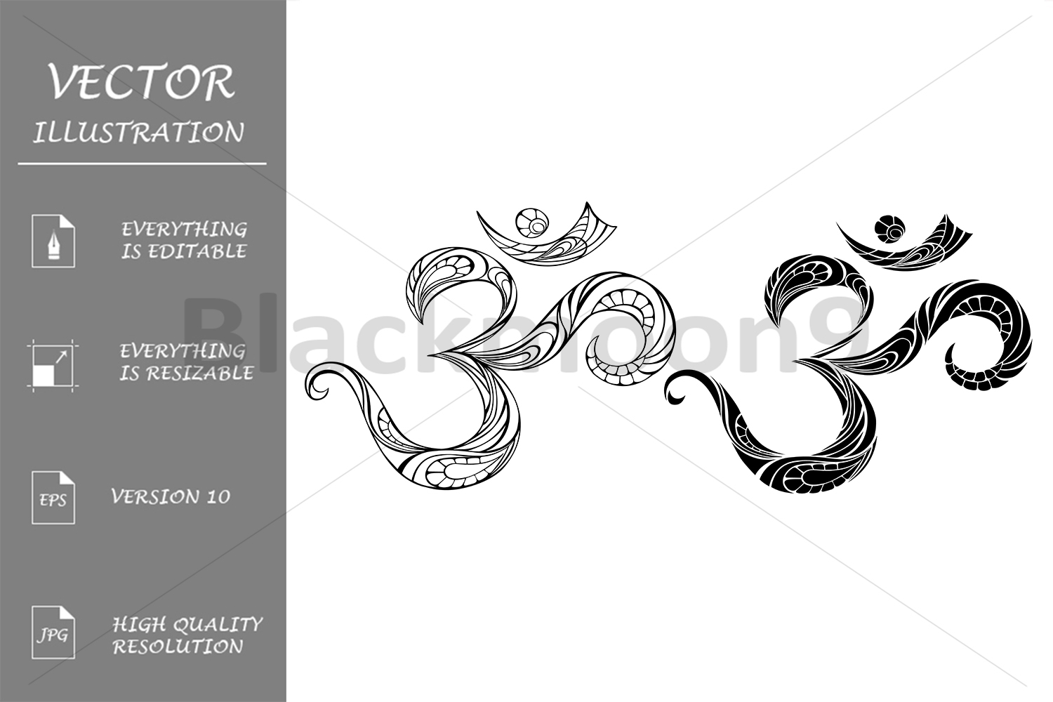 Contour Symbol Om (131841) | Illustrations | Design Bundles