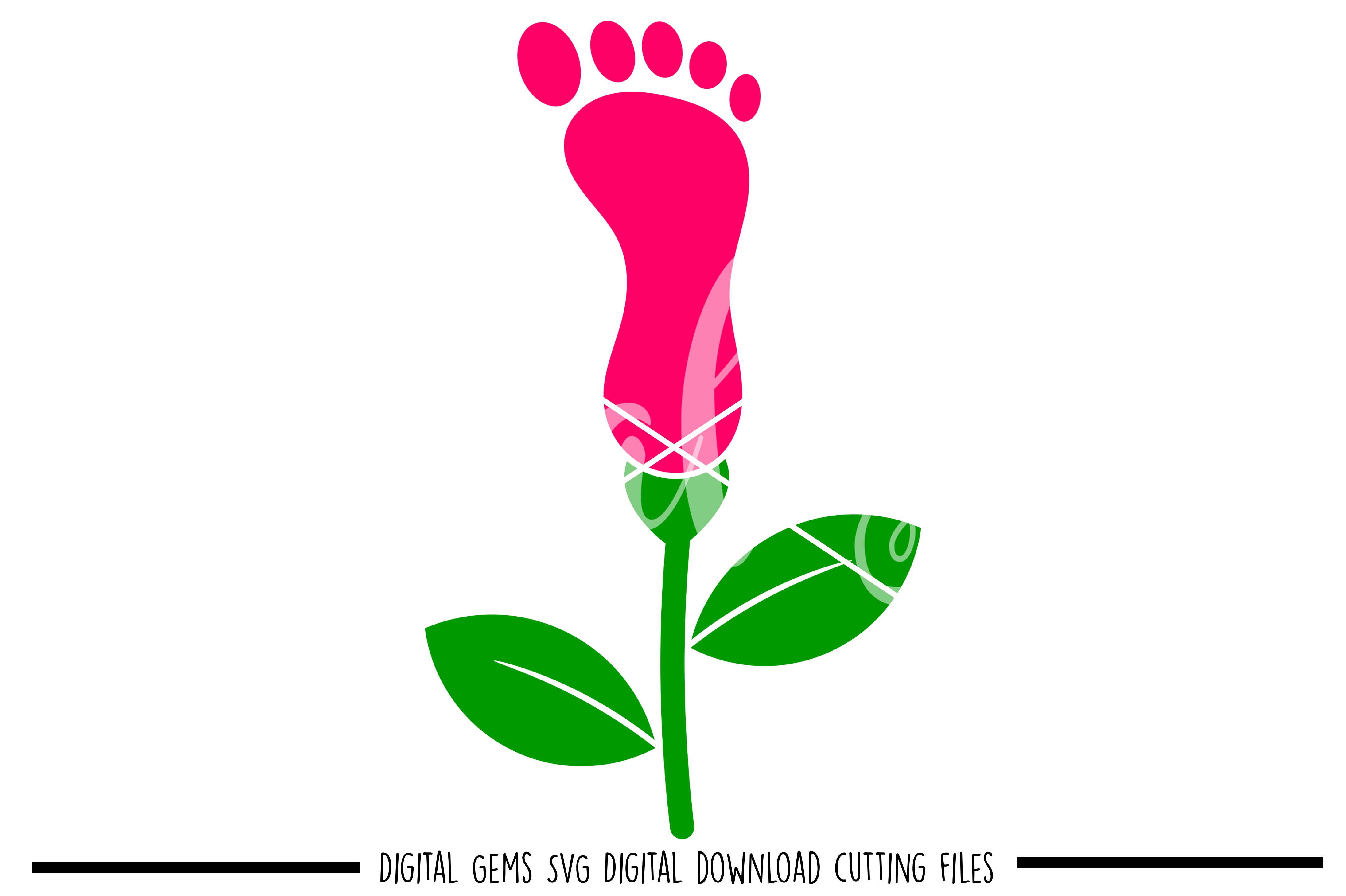 Flower footprint SVG / PNG / EPS / DXF files (90183) | SVGs | Design ...