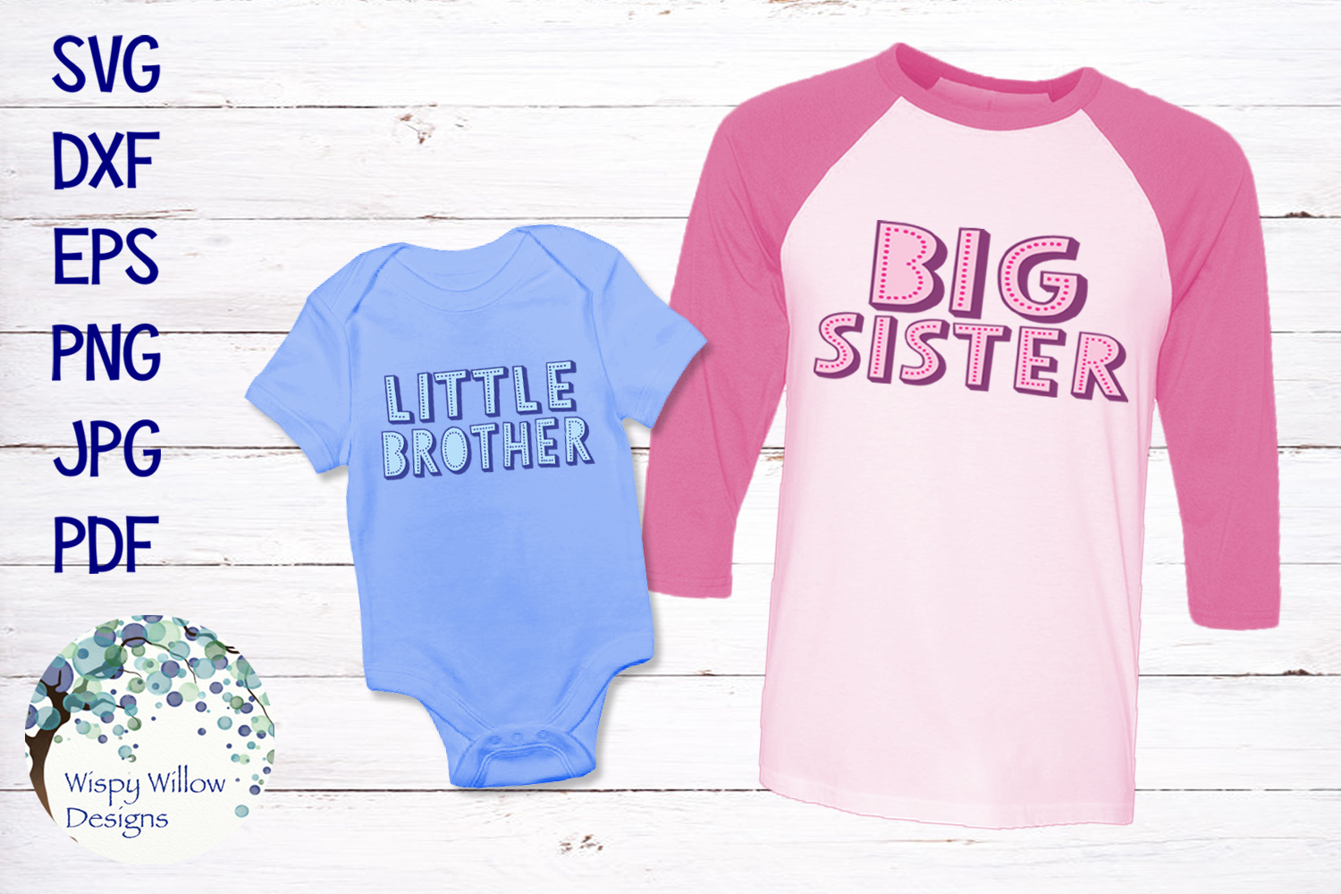 Big, Middle, Little Sister and Brother SVG Bundle