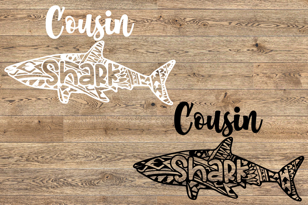 Cousin Shark Tattoo SVG Family Birthday 1335S (234059) | Printables ...
