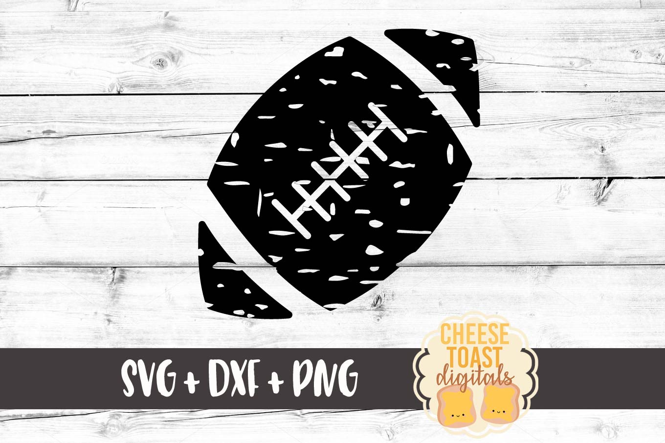 Distressed Football - Football SVG PNG DXF Cut Files (83729) | SVGs ...