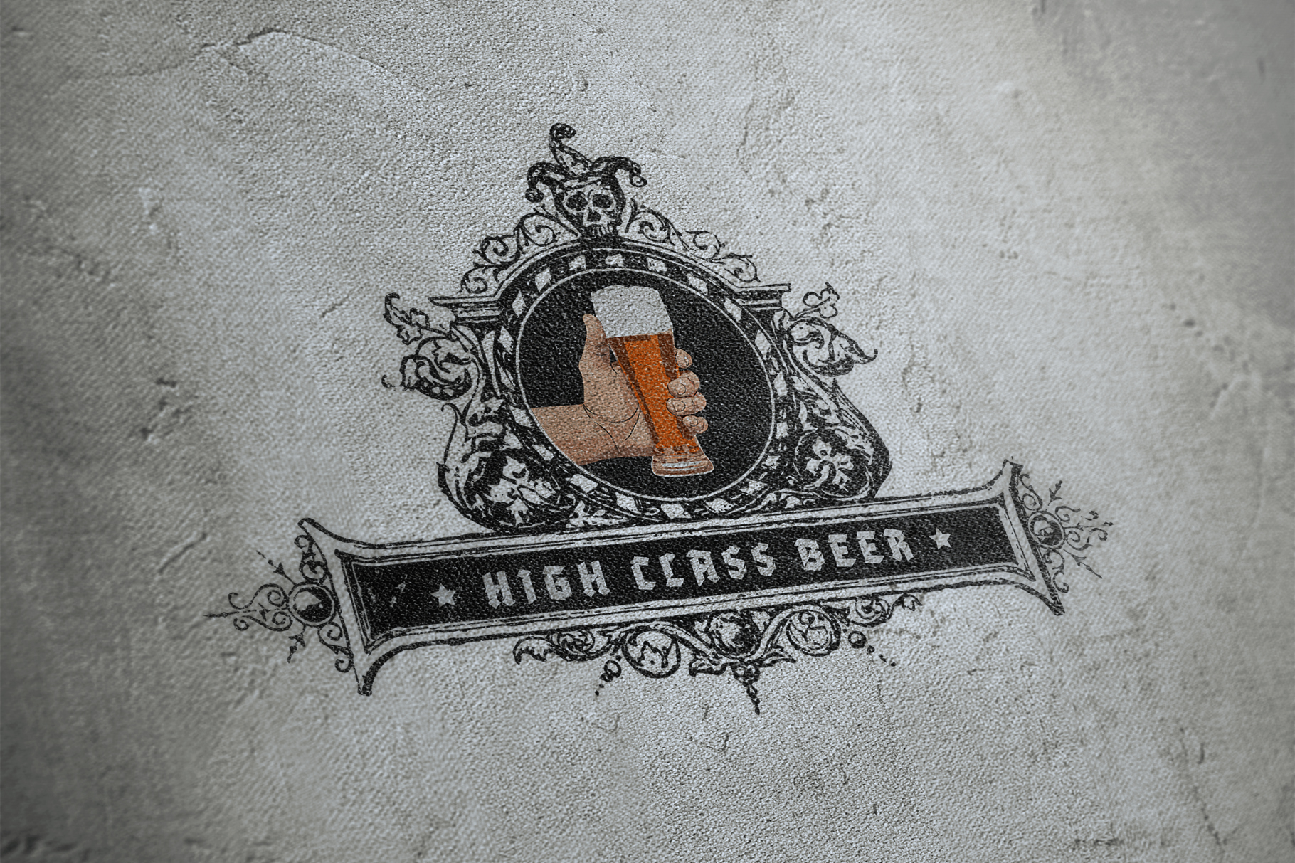 High Class Beer Logo Template