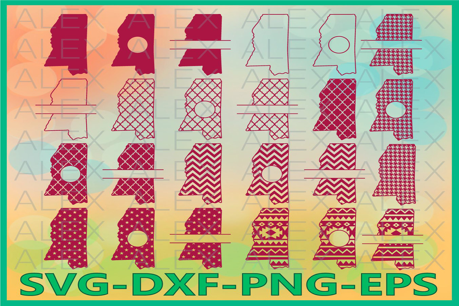 Mississippi State SVG, Mississippi SVG files for Cricut