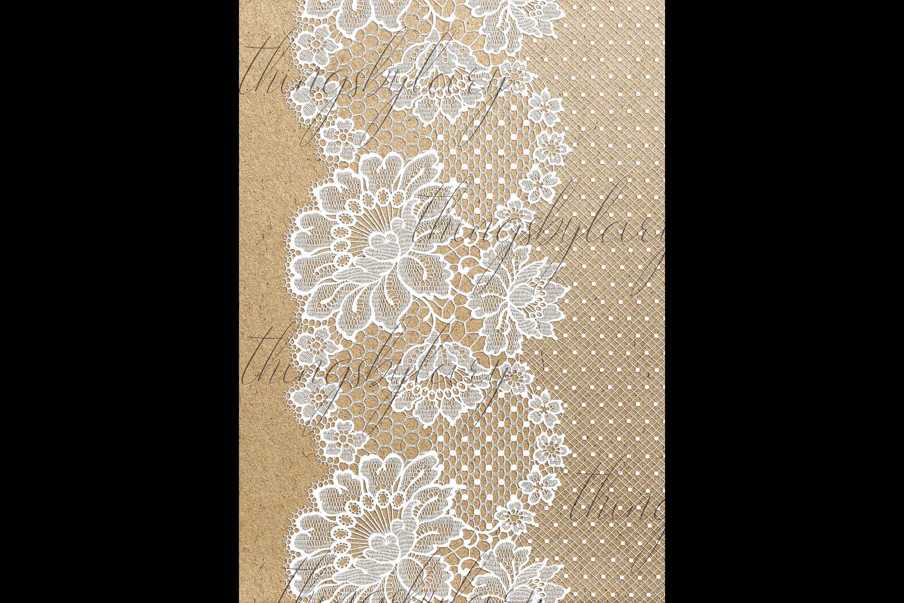 27 White Lace Border Frame Overlay Images A4 Size (186457) | Card ...
