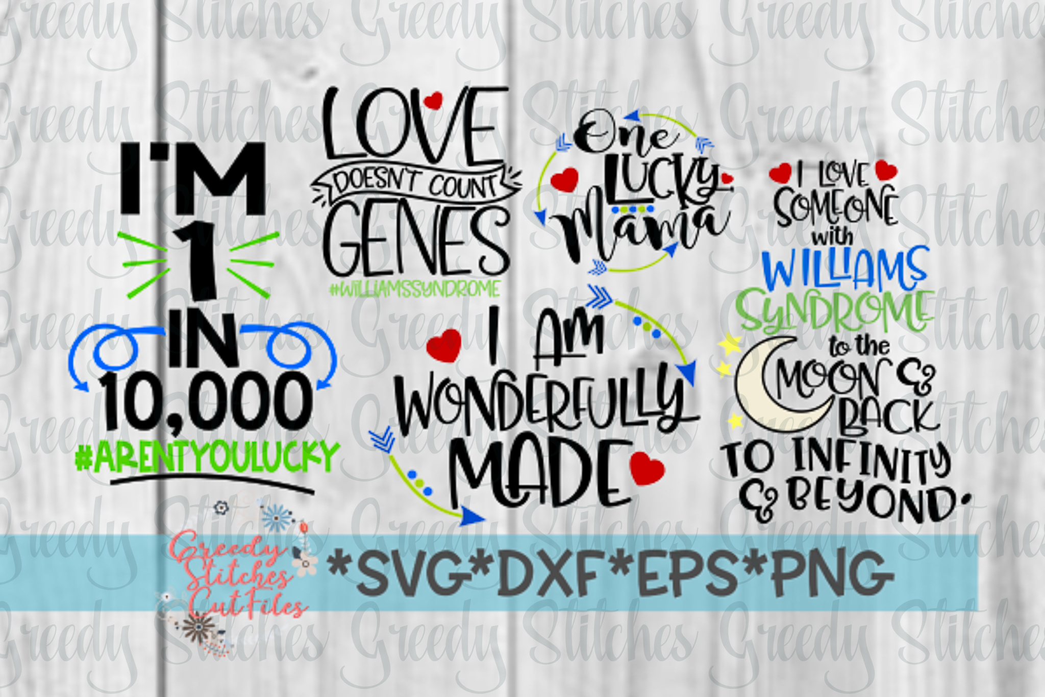 Williams Syndrome Awareness SVG Bundle (252482) | SVGs | Design Bundles