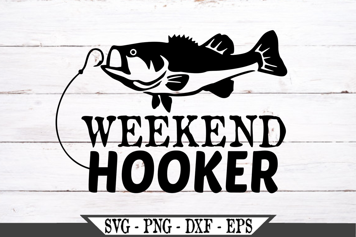 Weekend Hooker Fishing Season SVG