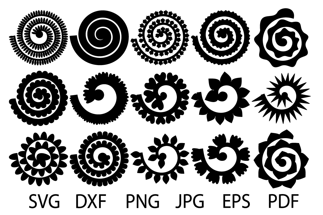 Svg Rolled Paper Flower Template Svg Rolled Paper Flower Template