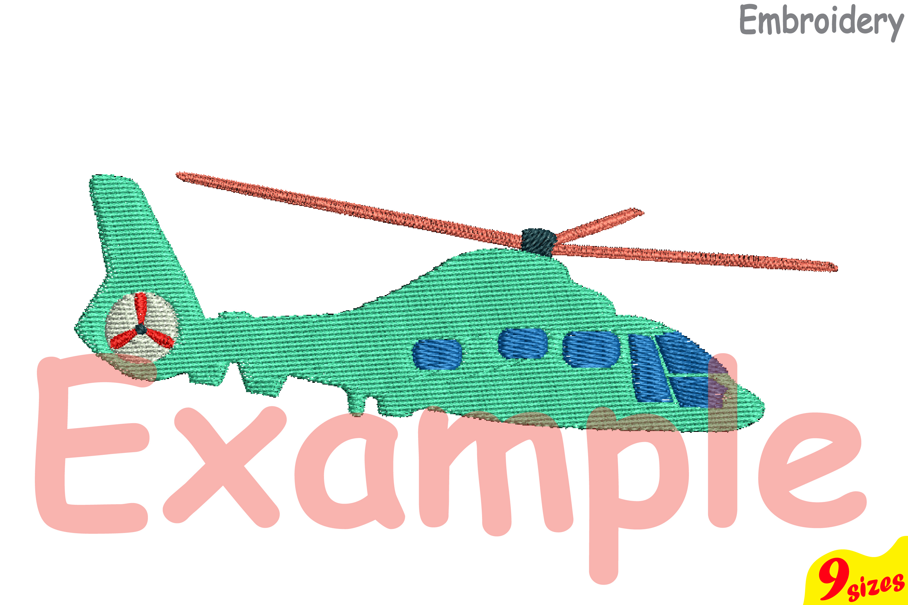Helicopter Designs for Embroidery Machine Instant Download Commercial ...