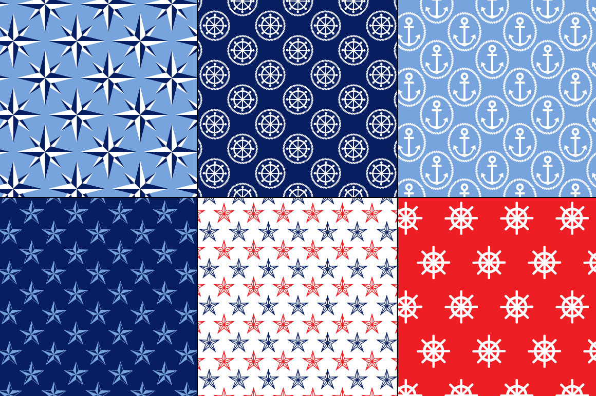 Seamless Nautical Patterns