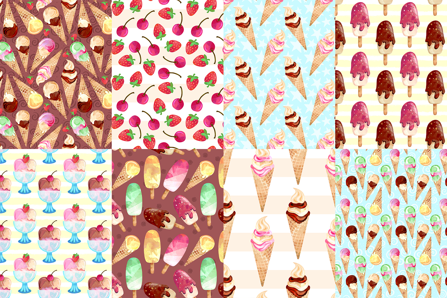 Ice Cream Digital Papers