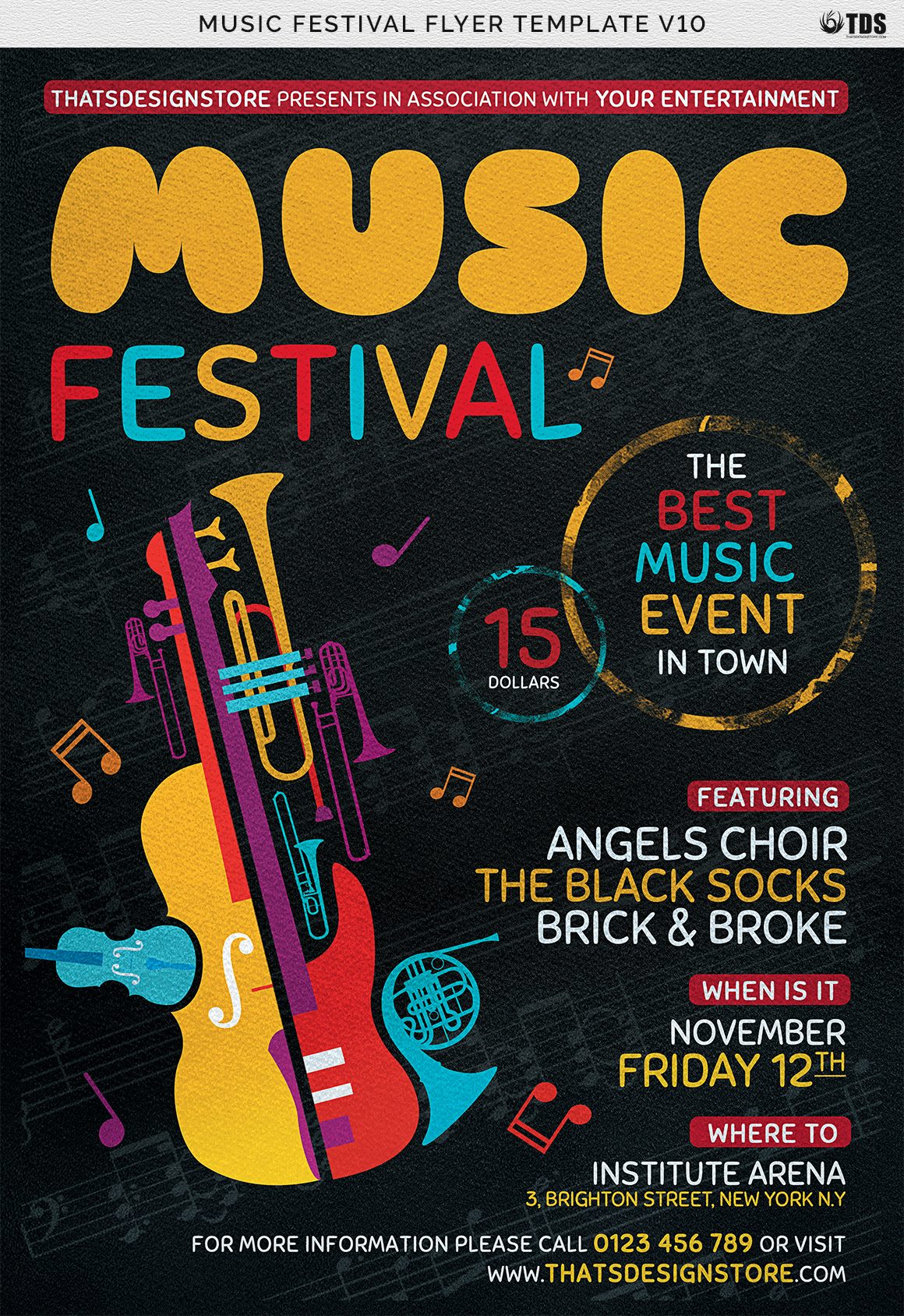 Music Festival Flyer Template V10